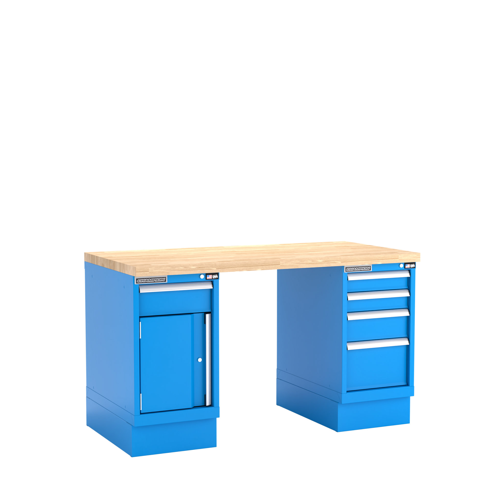 Two Preconfigured Cabinets Workbench WB400 | 60"W x 35-1/4"H x 30"D ...